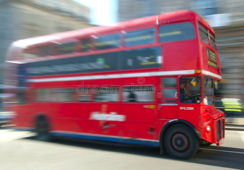 London bus stock image. Image of building, london, moving - 3801207
