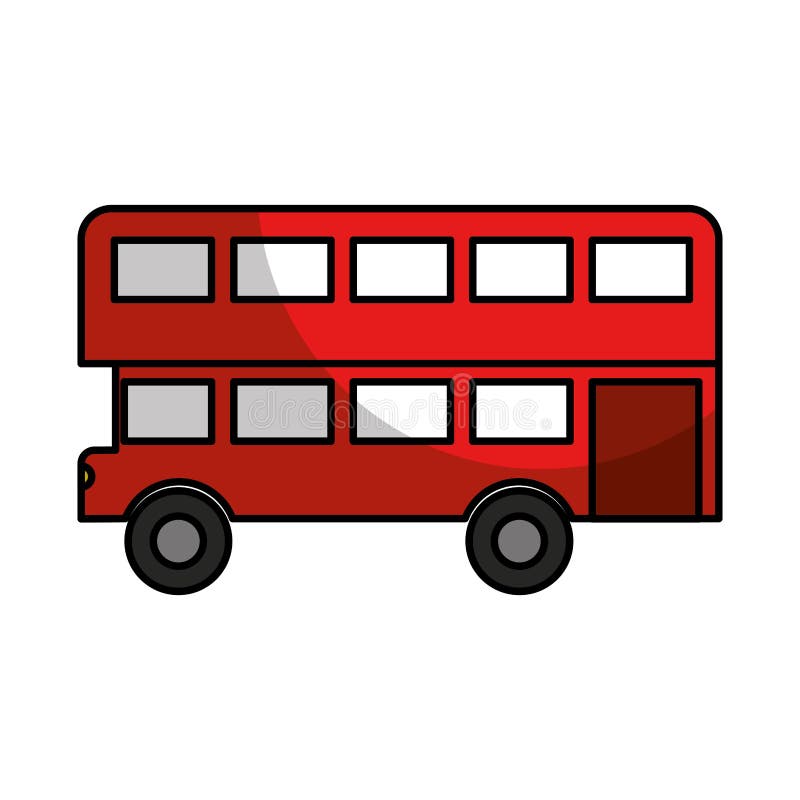 Red London Double Decker Bus Flag Public Transport Stock Vector ...