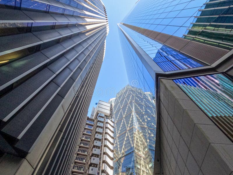 London City New Modern District on Sunny Day Editorial Photography ...