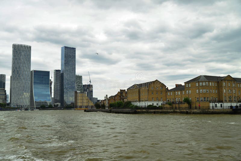 London City Skyline from the Thames Editorial Photography - Image of ...