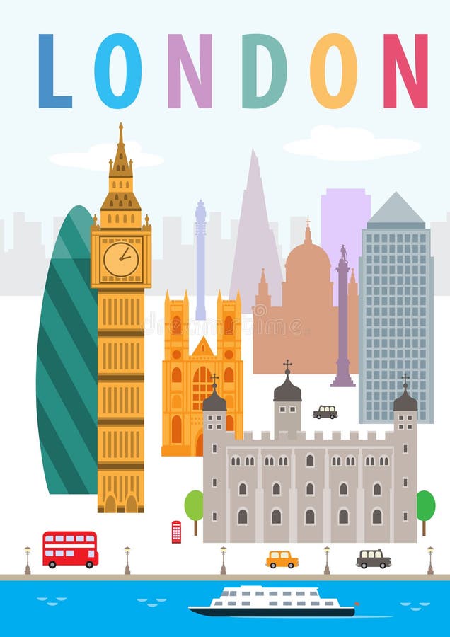 London City stock vector. Illustration of city, buckingham - 36690982