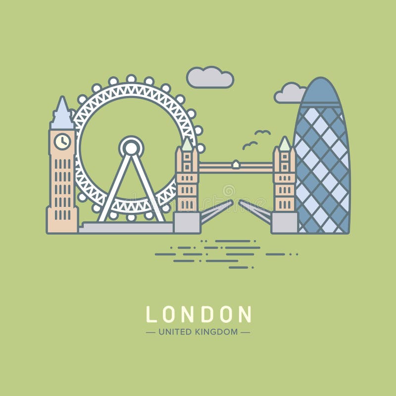 London City Vector Illustration Editorial Stock Image - Illustration of ...