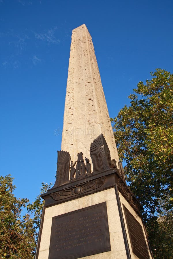 Cleopatra S Needle on London Embankment Stock Photo - Image of ...