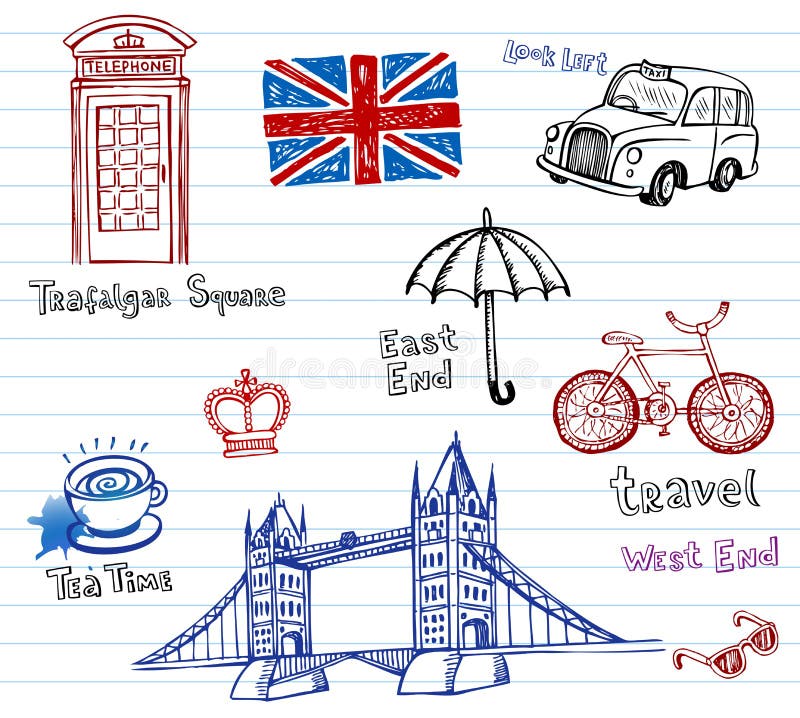 London doodles stock vector. Illustration of england - 21729696