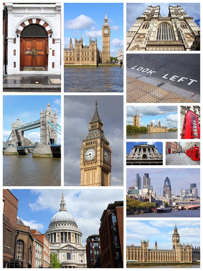 London-Collage stockbild. Bild von abbildung, besichtigung - 186031051