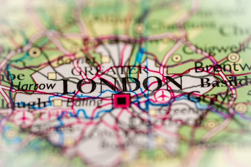 London, England Highlighted on a World Map Stock Photo - Image of ...