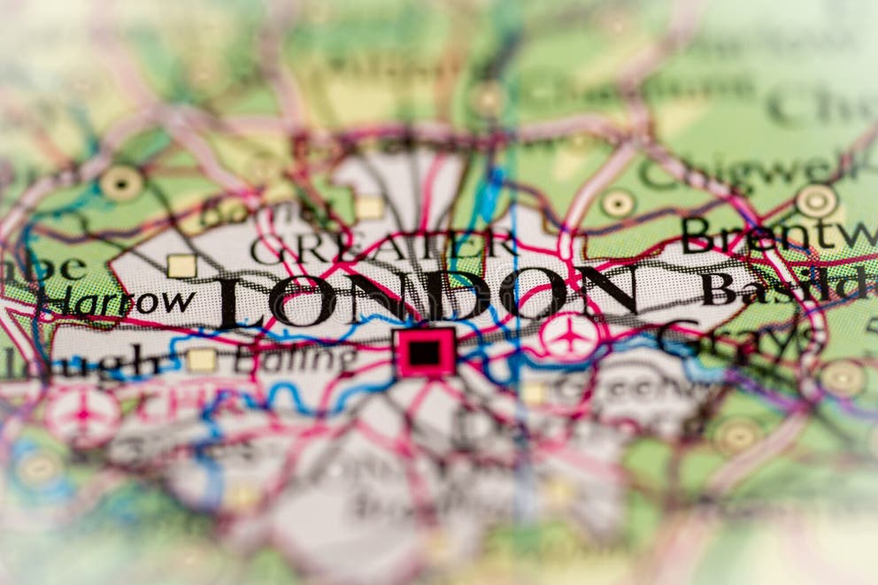 London, England Highlighted on a World Map Stock Photo - Image of ...