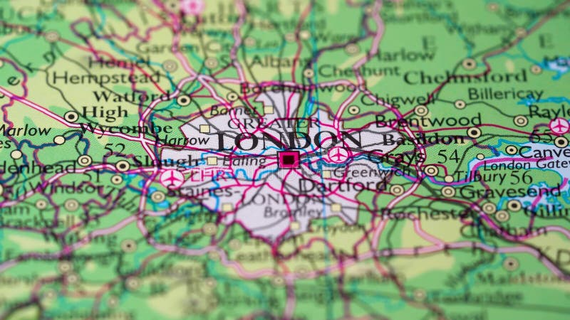 London, England Highlighted on a World Map 4K Stock Video - Video of ...