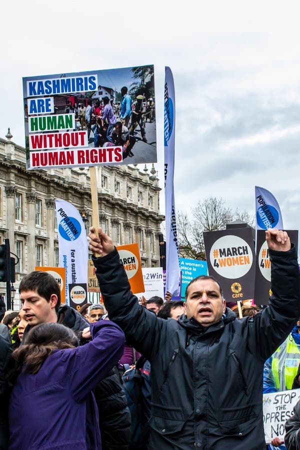 LONDON/ENGLAND â€“ MARCH 8th 2020: Daughters of Kashmir Protesting on ...