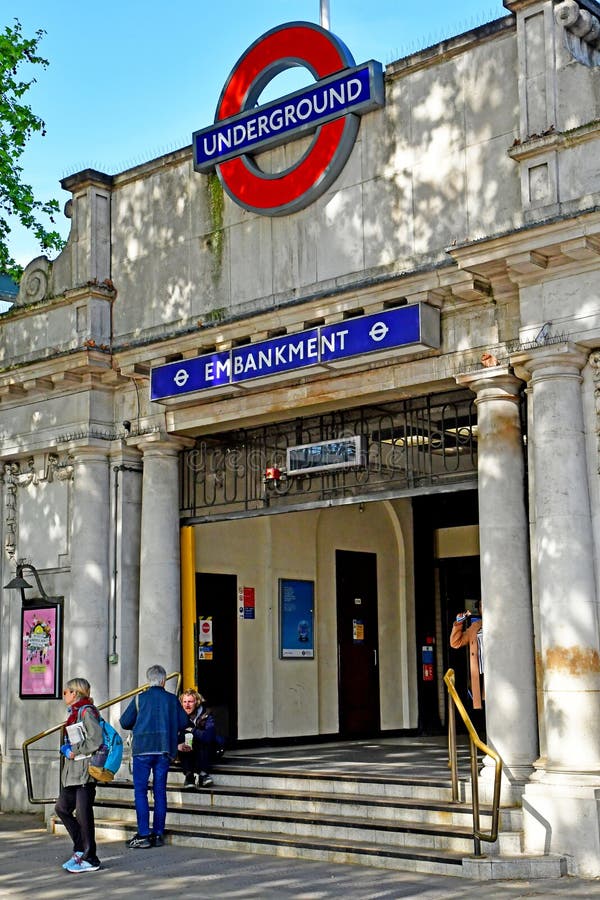 London, England - May 1 2019 : Embankment Station Editorial Photography ...