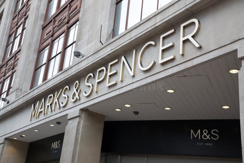 Marks and Spencer sign editorial stock image. Image of british - 183804954