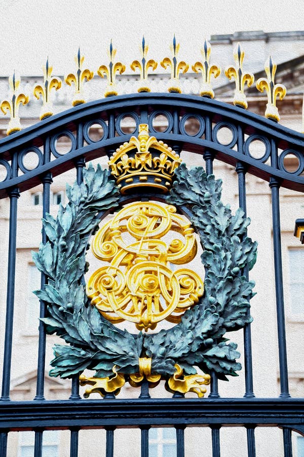 In London England the Metal Gate Royal Palace Stock Image - Image of ...