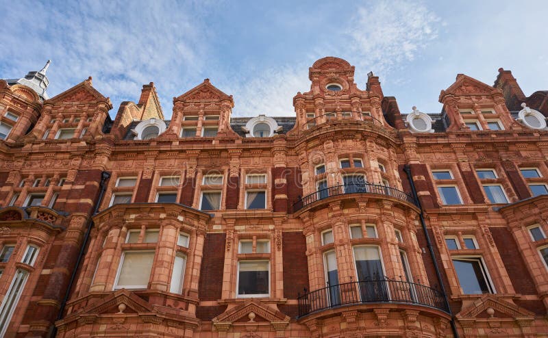 LONDON. England - 08/20/2019: Typical London Red Brick Buildings ...