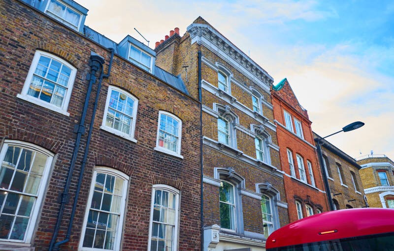 LONDON. England - 08/20/2019: Typical London Red Brick Buildings ...