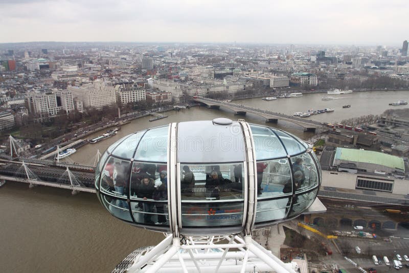 Tourists in the London Eye Cabin Editorial Photo - Image of britain ...