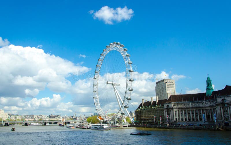 The London Eye editorial stock photo. Image of boat, great - 58555778