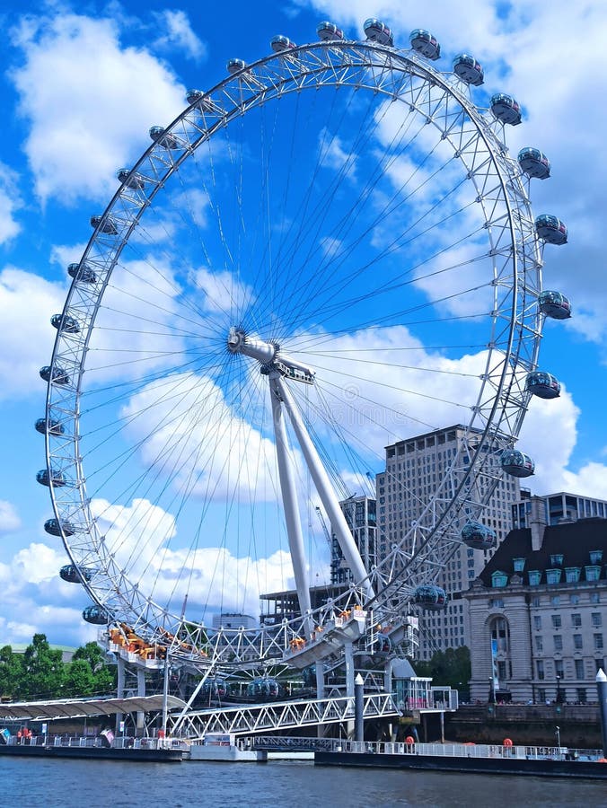 London Eye Millenium Wheel editorial stock image. Image of high - 321537144