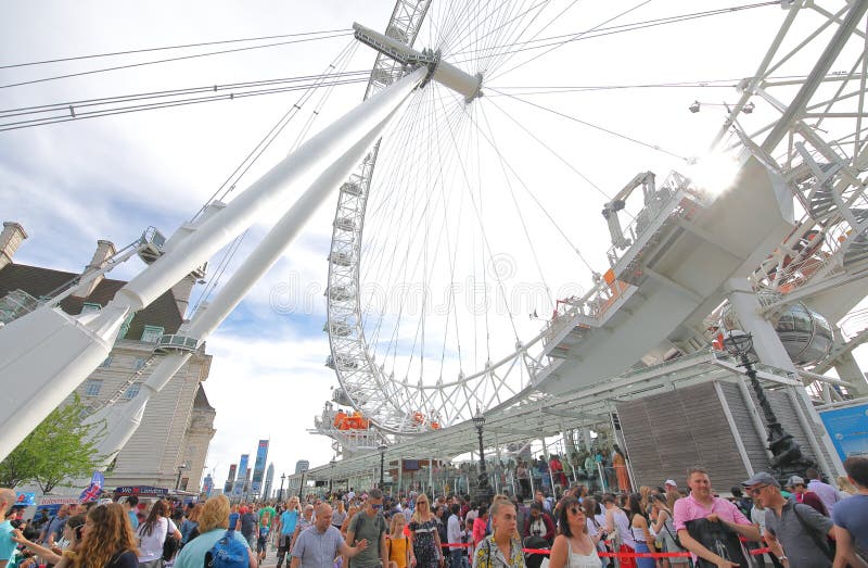 London Eye Observation Wheel London UK Editorial Photography - Image of ...