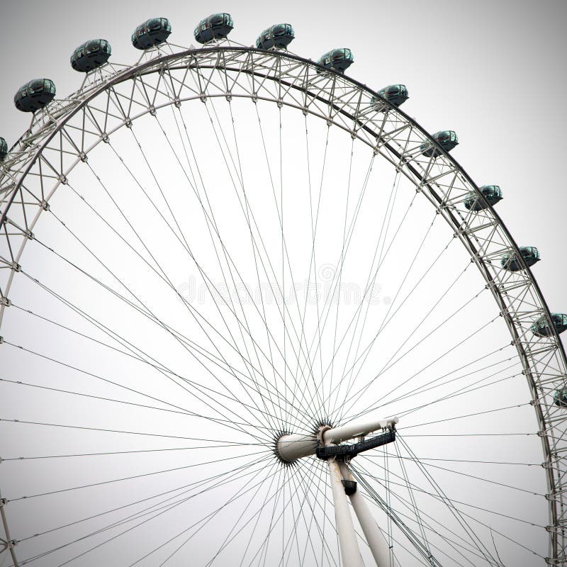 London Eye in the Spr Ing Sky and White Clouds Editorial Image - Image ...