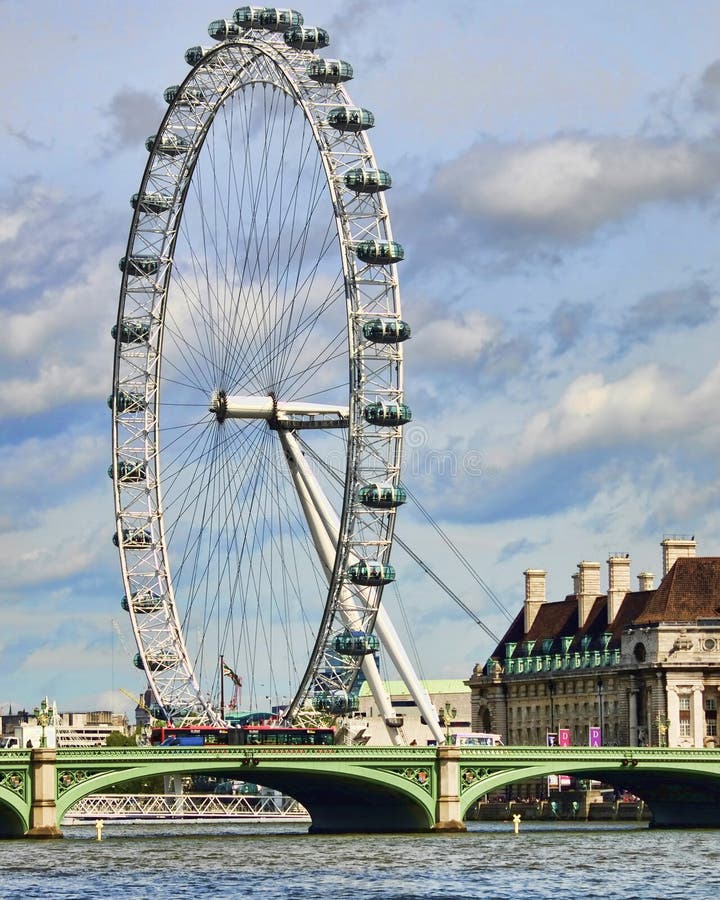 London Eye and Westminster Bridge Editorial Photo - Image of ferris ...