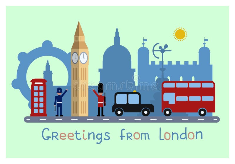 London stock vector. Illustration of card, urban, england - 69959047