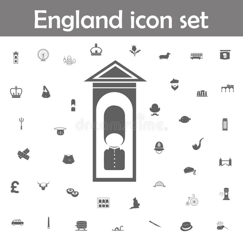 Guard Post Sentry Yellow and Black Collection, Icon Flat Column Bollard ...