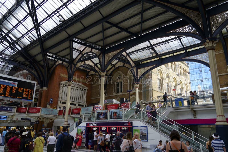 Old train station London editorial stock image. Image of steel - 188946204