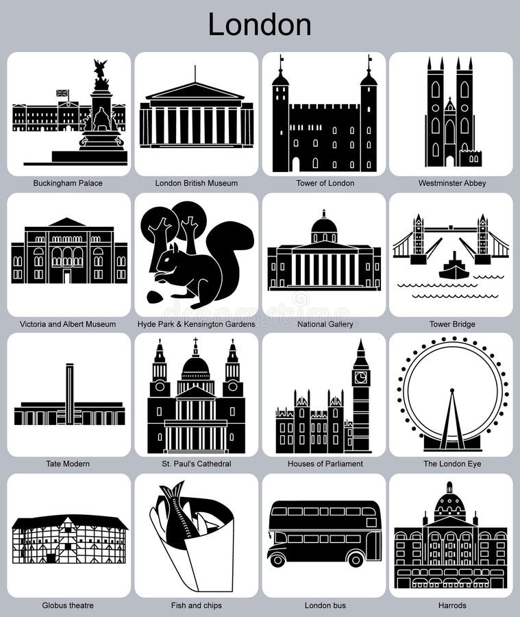 London icons editorial image. Illustration of bridge - 35385510