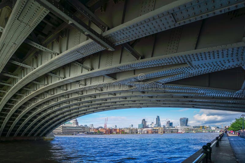 LONDON - JULY 27 : View of the Underneath of Blackfriars Bridge ...