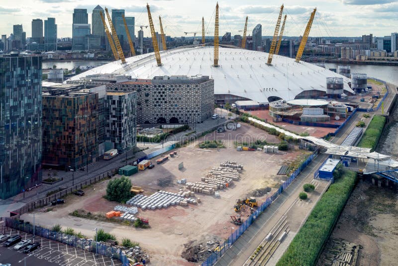 LONDON - JUNE 25 : View of the O2 Building from the River Thames ...