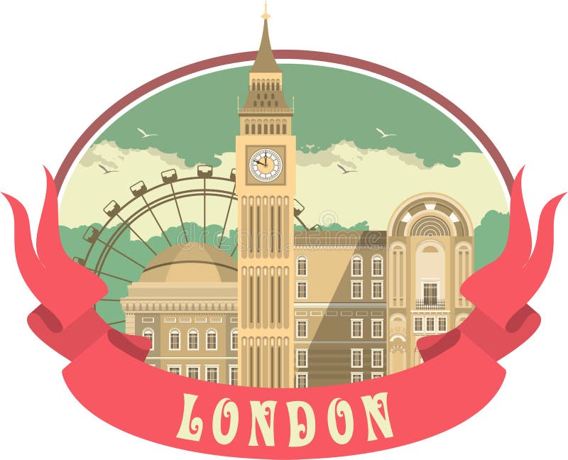 Vector Set of London Symbols Stock Vector - Illustration of element ...