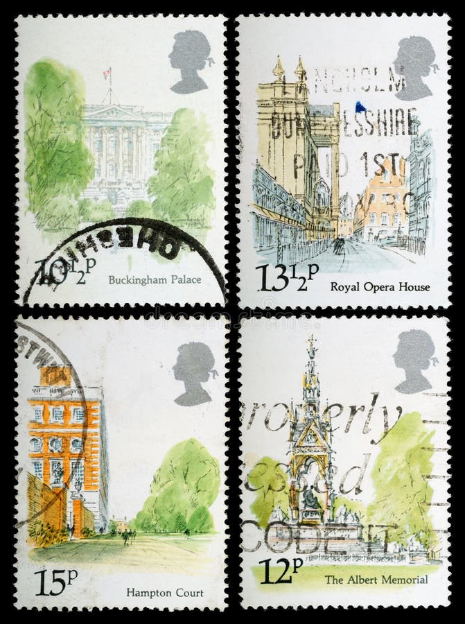 London Landmarks Postage Stamps Stock Photo - Image: 22963412