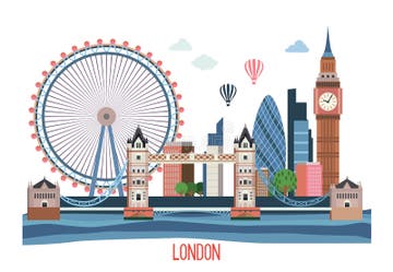 London landscape . stock vector. Illustration of scene - 76964675
