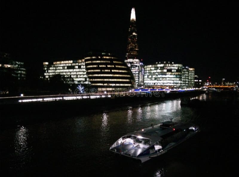 London and the lights stock image. Image of river, thames - 132687695