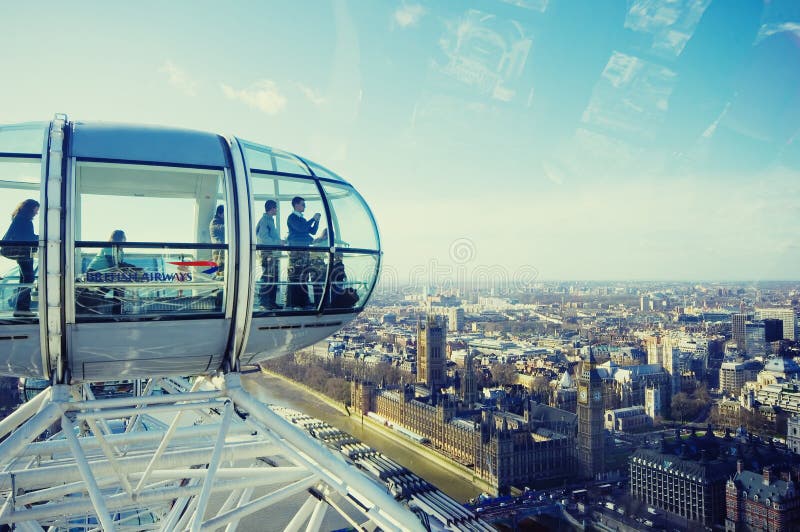 London Eye cabin editorial photography. Image of inside - 120017722
