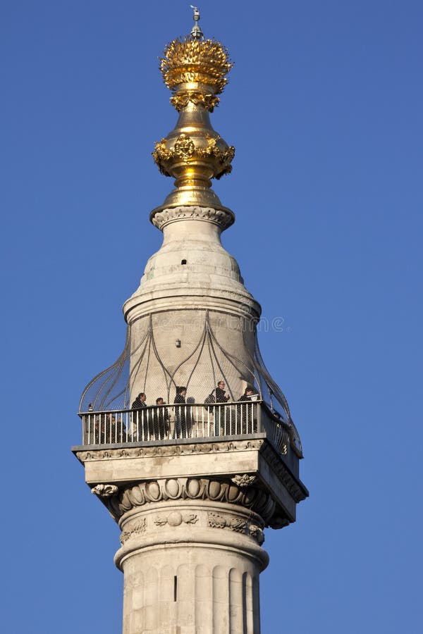 London - the Monument - England Editorial Image - Image of landmark ...