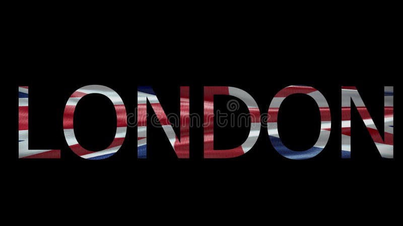 London Name on Transparent Background. Waving Flag Stock Video - Video ...