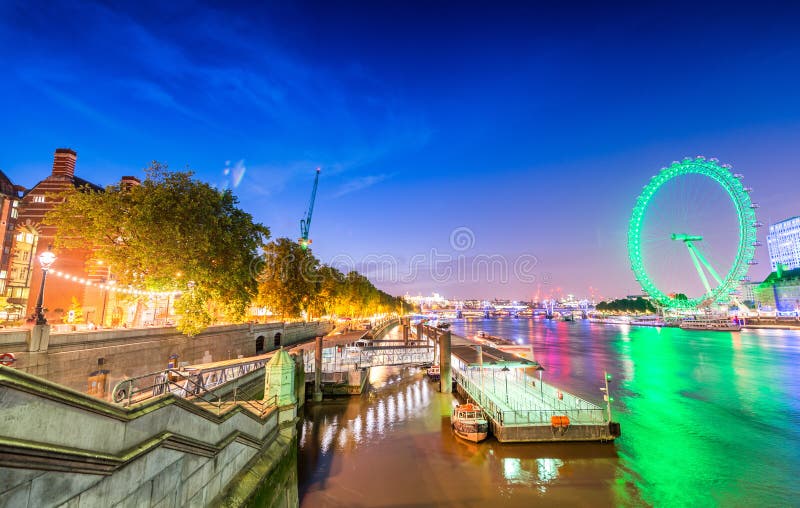 London night skyline - UK editorial stock image. Image of downtown ...