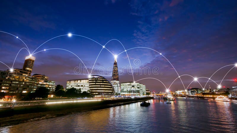 London Office Building for Network and Future Concept Stock Image ...