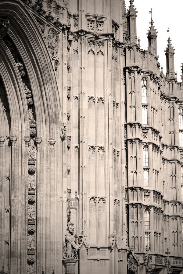 In London Old Historical Parliament Glass Window Structur Stock Image ...