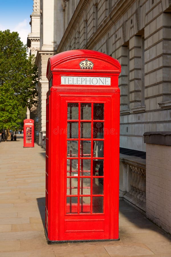 London Old Red Telephone Box Stock Photo - Image of locations ...
