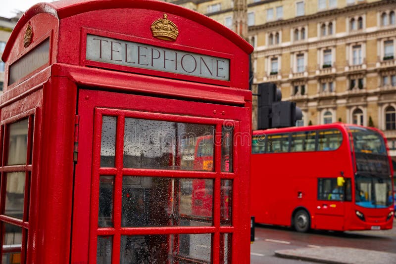 London Old Red Telephone Box Stock Photo - Image of tourism, london ...