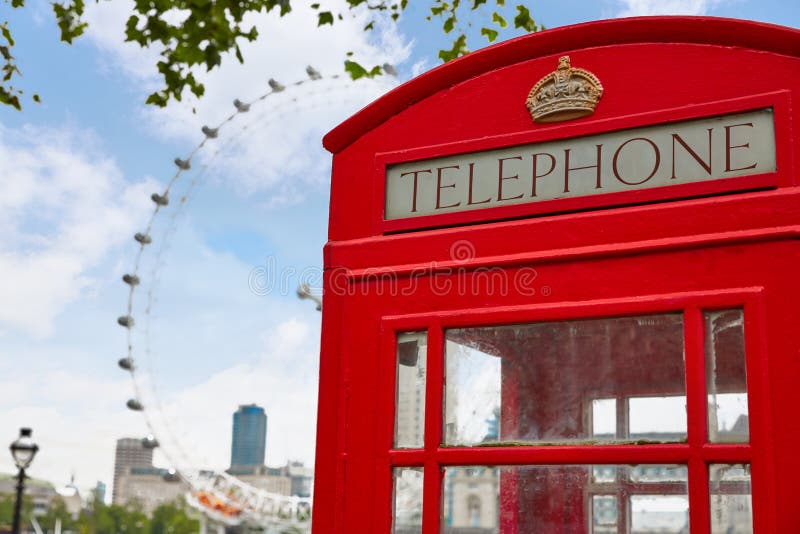 London Old Red Telephone Box in England Editorial Image - Image of ...