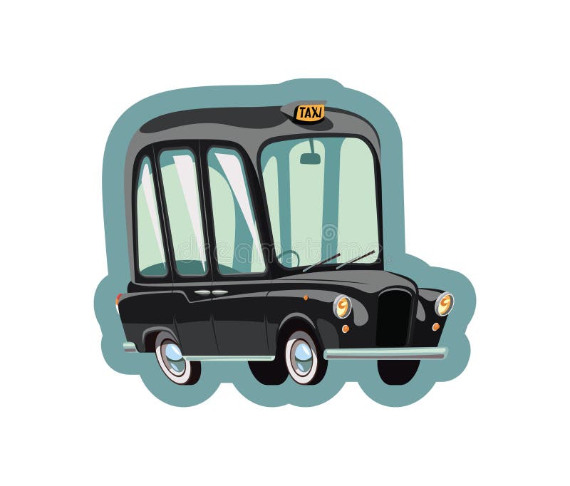 Classic London Taxi Car Drawing Illustration Stock Illustration ...