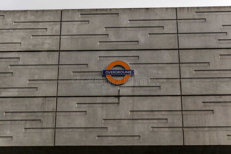 London Overground Sign editorial photo. Image of commute - 154420486