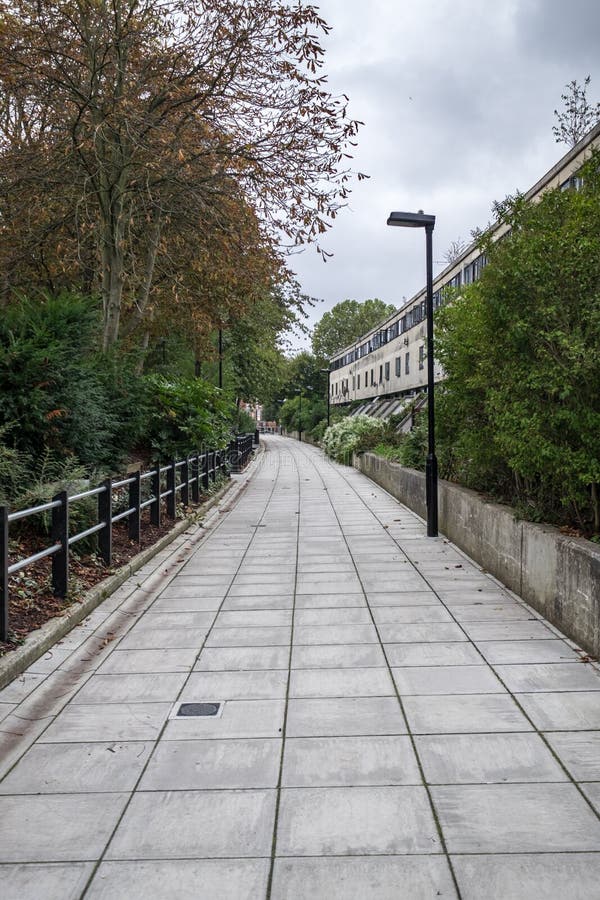 London park walkway stock image. Image of grey, green - 78509341