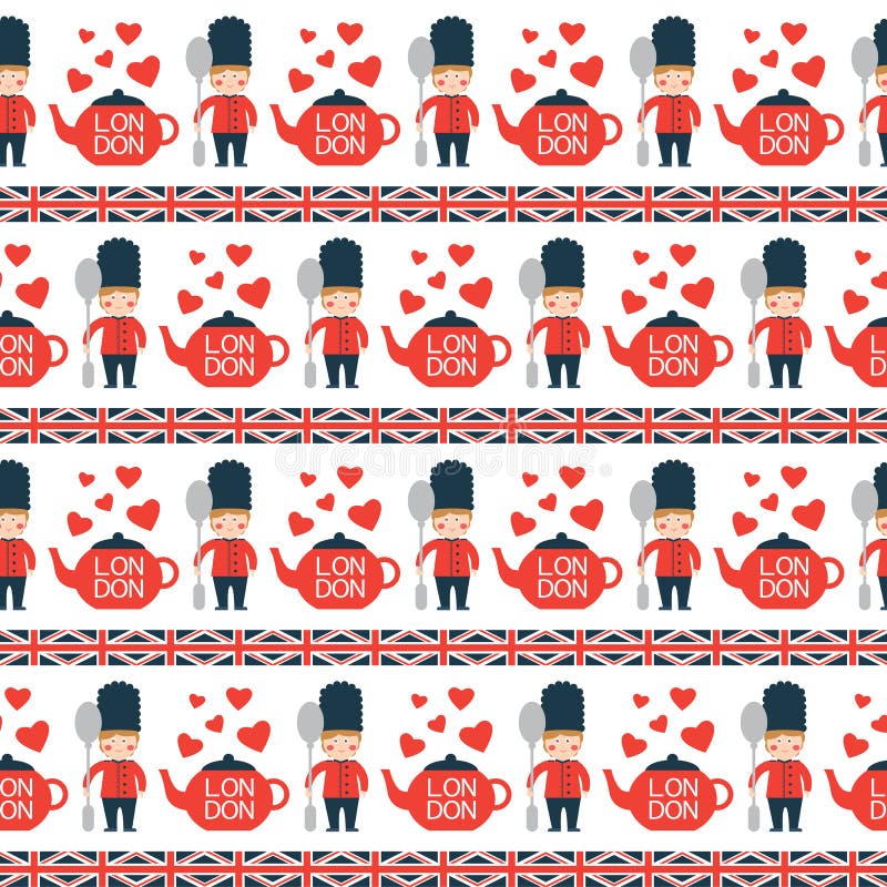 London pattern seamless stock vector. Illustration of gift - 95810222