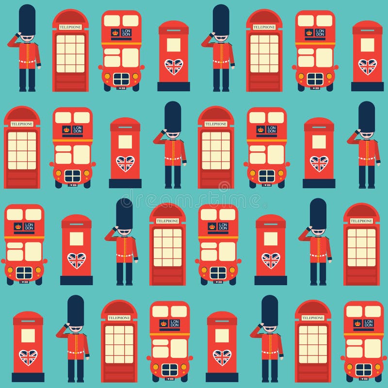 London pattern seamless stock vector. Illustration of city - 95543796