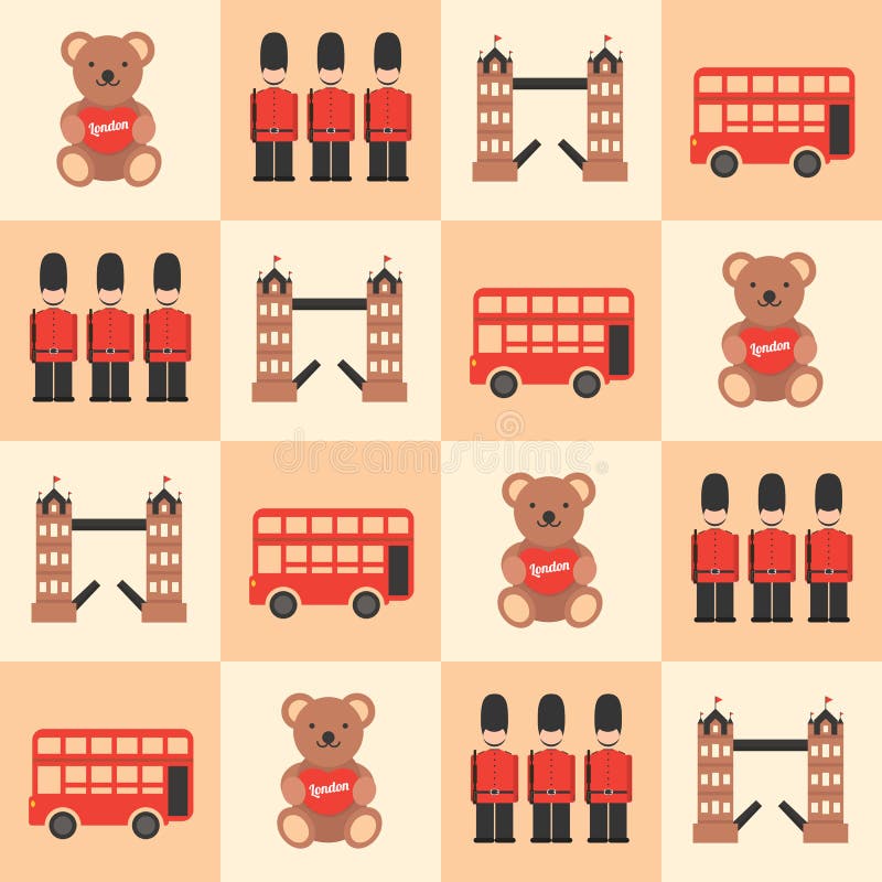 London pattern seamless stock vector. Illustration of fabric - 95891696