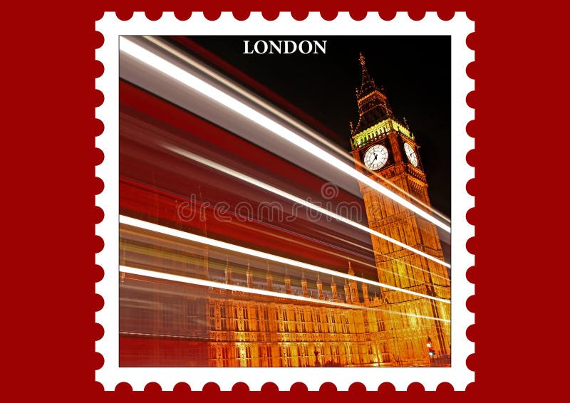 London Postage-Style Stamp stock photo. Image of postage - 28147882